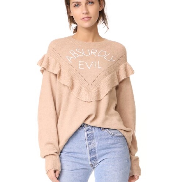 Wildfox | Sweaters | Wildfox Absurdly Evil Distressed Sweater Xs | Poshmark